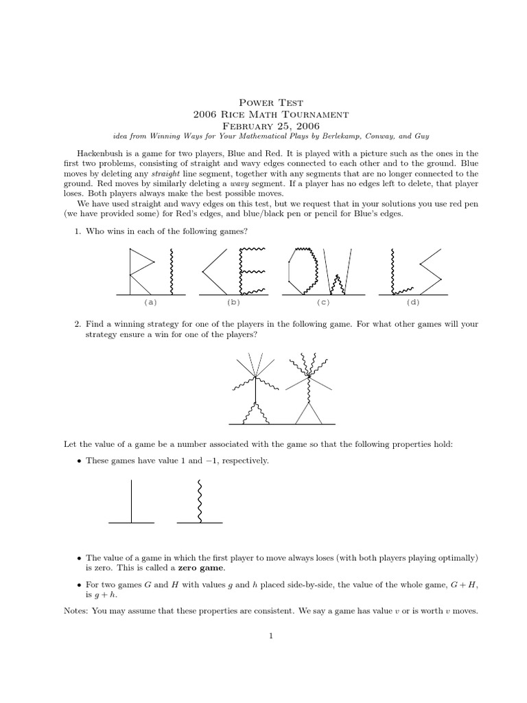 Power Test 2006 Rice Math Tournament February 25, 2006 | PDF | Applied ...