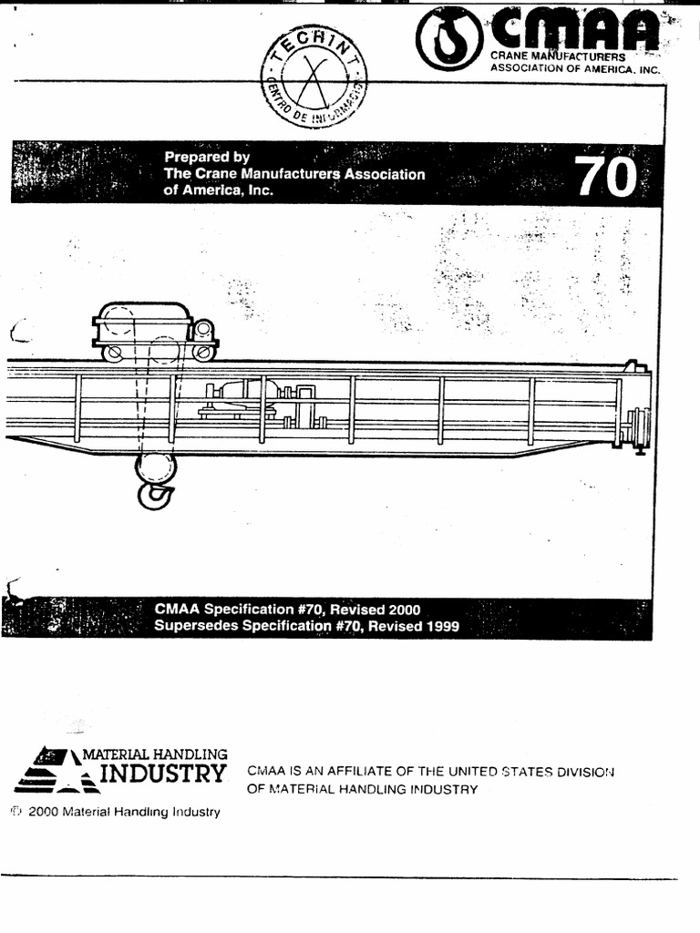 CMAA No 70 2000 | PDF | Structural Steel | Crane (Machine)