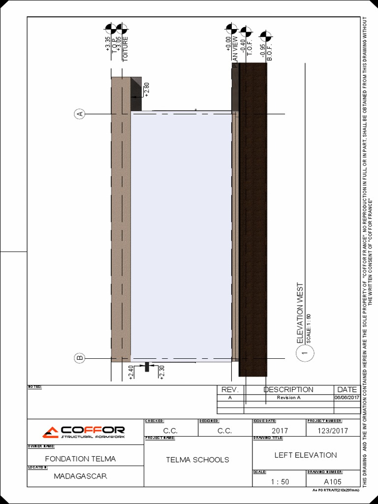 A105 - Left Elevation (A4) | PDF | Technical Drawing | Teaching Mathematics
