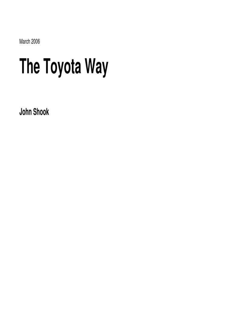 Toyota Book Review | PDF | Lean Manufacturing | Car