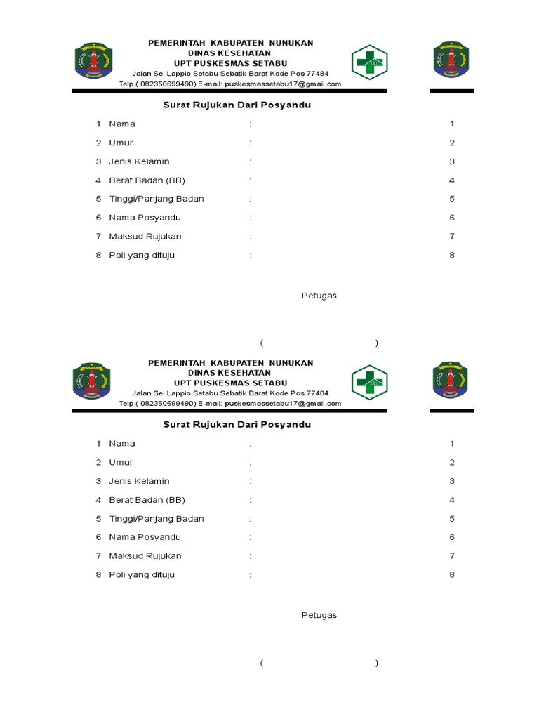 Surat Rujukan Posyandu Pdf 