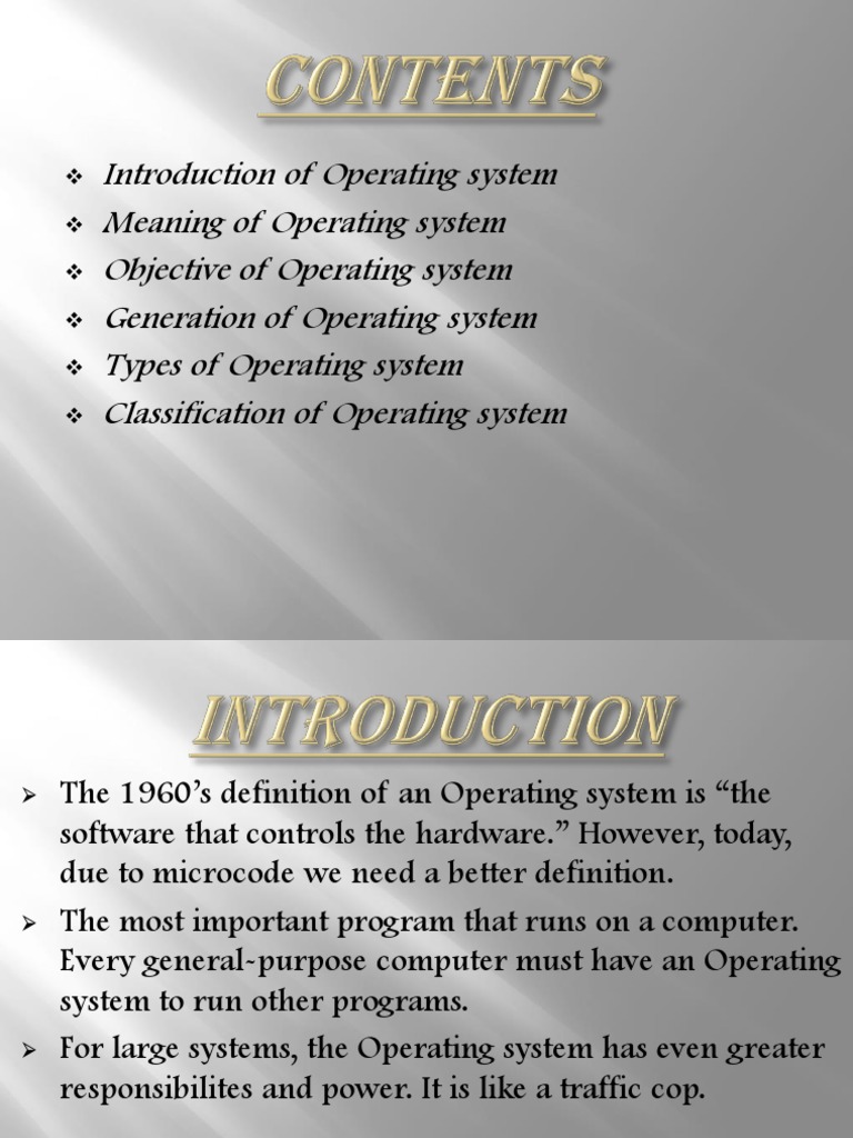 Presentation On OS | PDF | Operating System | Process (Computing)