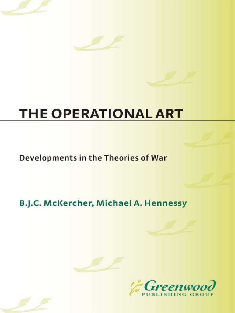 The Operational Art - Developments in The Theories of War PDF | PDF ...