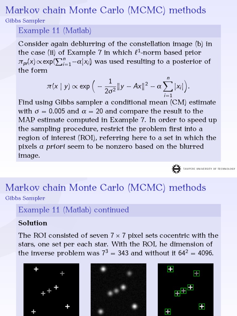 Markov Chain Monte Carlo (MCMC) Methods: Example 11 (Matlab) | PDF | Monte Carlo Method | Markov ...