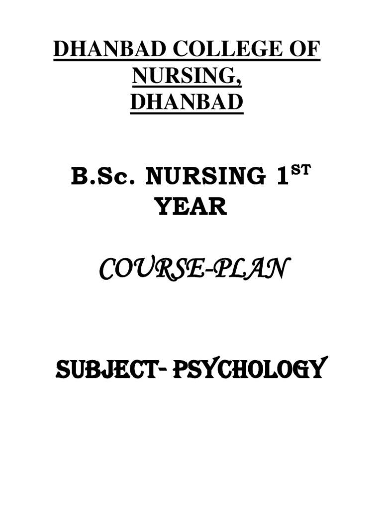 Psychology Course Plan | PDF | Attitude (Psychology) | Stress (Biology)