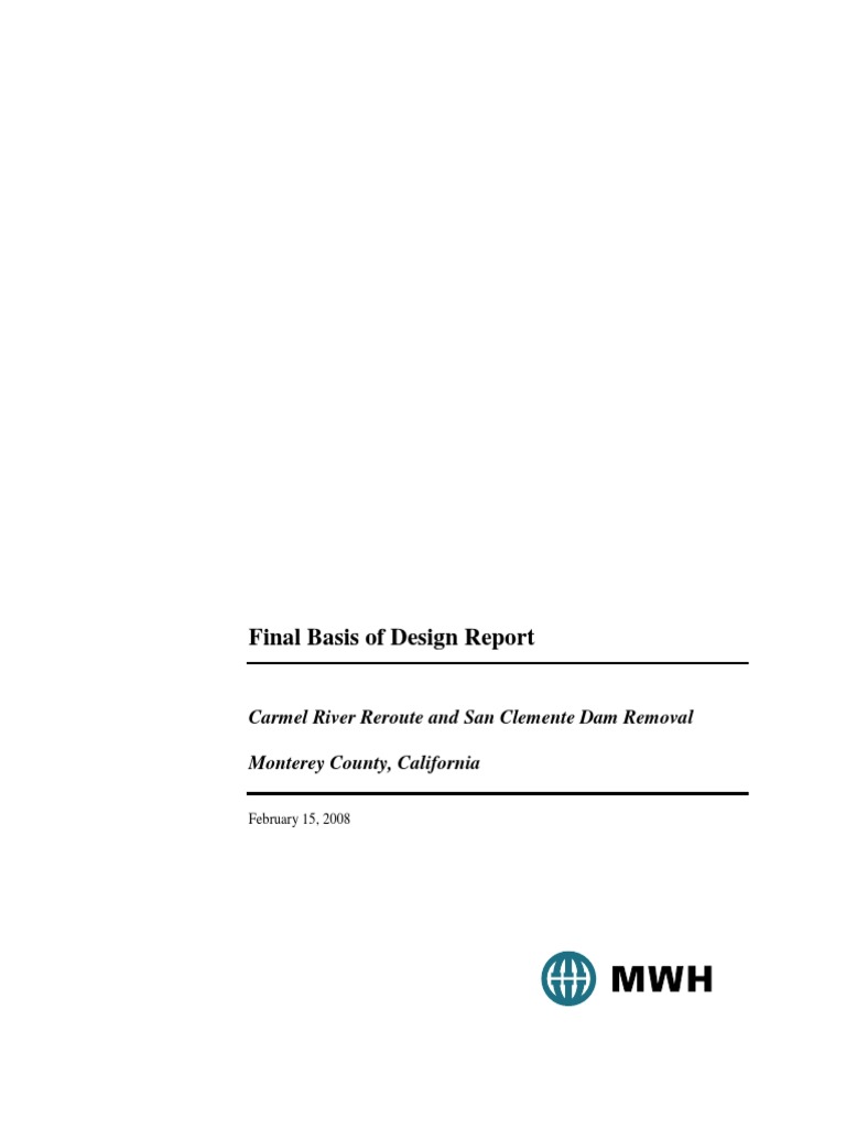 Final Basis of Design Report - Optimized PDF | PDF | River | Dam