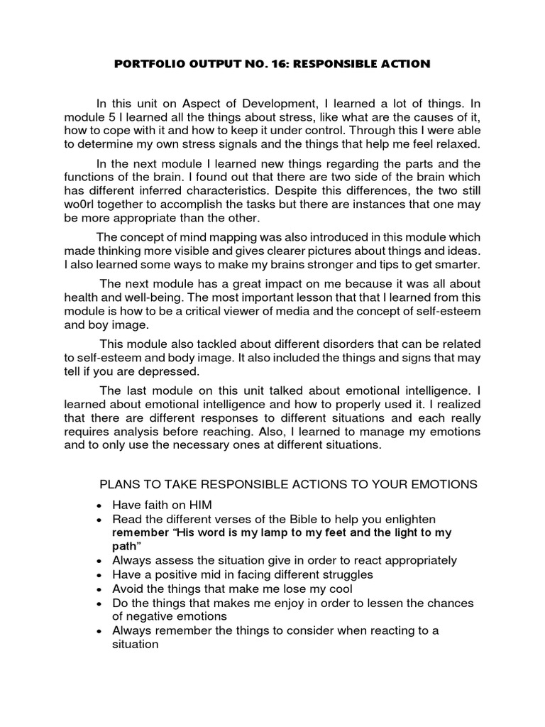 Portfolio Output No 16 | PDF