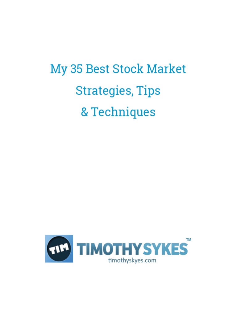 Stock Market Strategies | PDF | Career & Growth