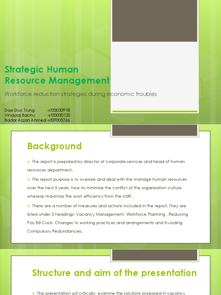 Strategic Human Resource Management Presentation-1 | PDF | Employment ...