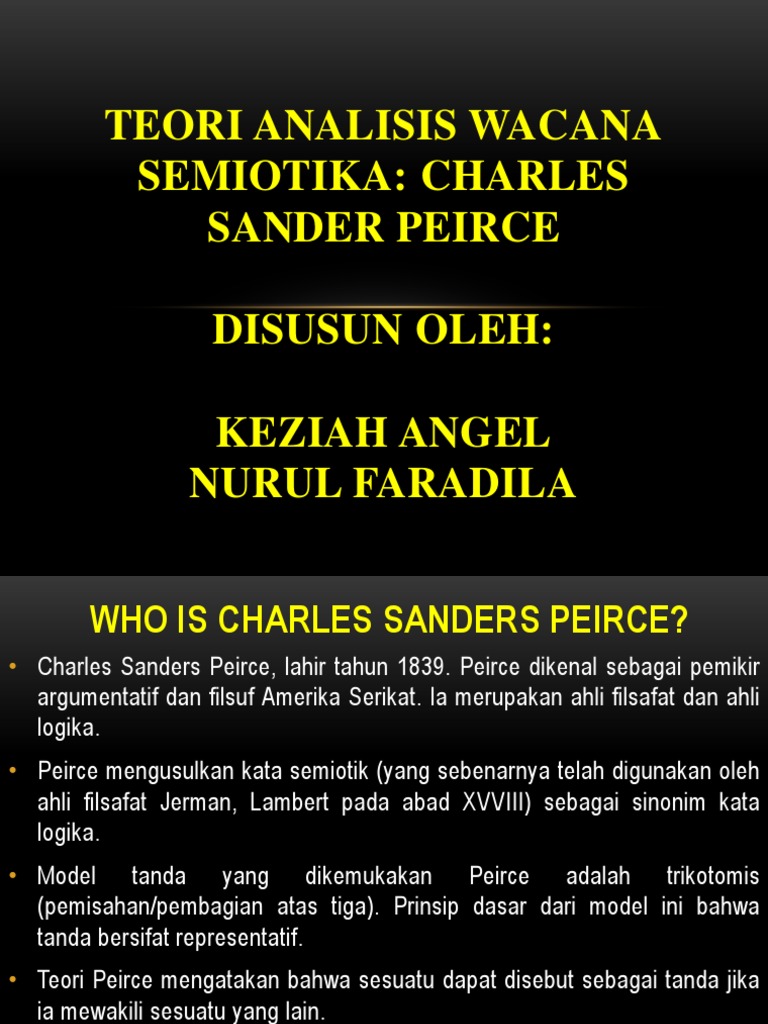 Teori Semiotika Charles Sanders Peirce | PDF | Filsafat