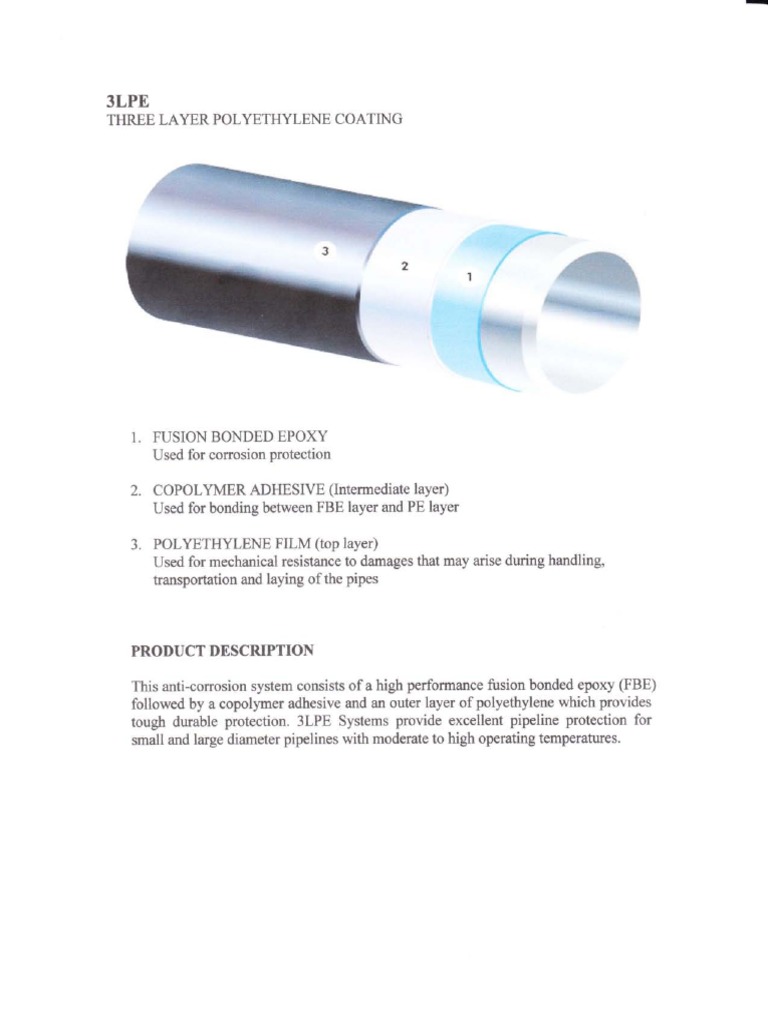 3LPE Coating Specification | PDF | Pipe (Fluid Conveyance) | Polyethylene