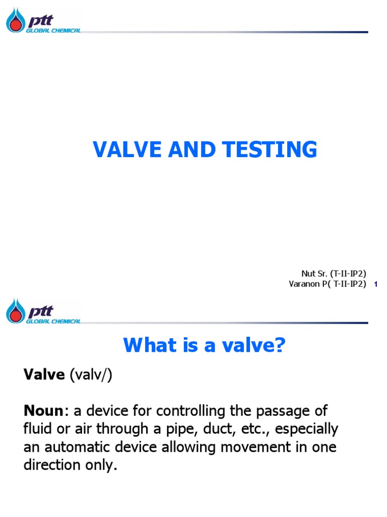 Valve Training Presentation (Trim Revised) | PDF | Valve | Home Appliance