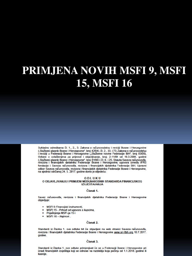 Novi MSFI | PDF