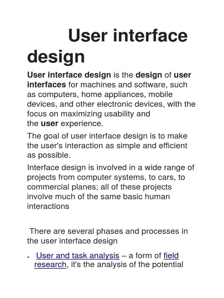 User Interface Design | Download Free PDF | User Interface Design ...