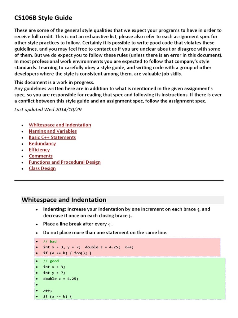 C Coding Style Guidelines | PDF | Subroutine | Computer Programming C Coding Style Guidelines | PDF | Subroutine | Computer Programming