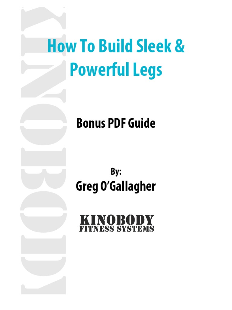 How To Build Sleek & Powerful Legs: Bonus PDF Guide | PDF ...