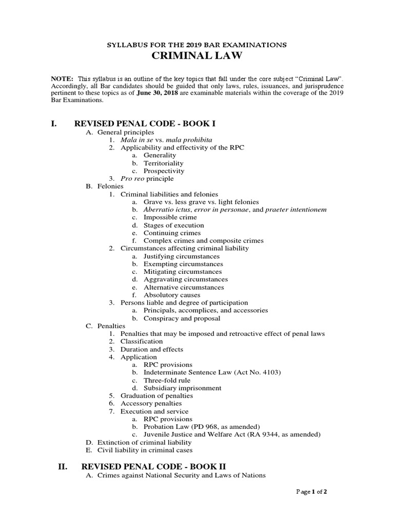 Criminal Law PDF | PDF | Criminal Law | Sentence (Law)