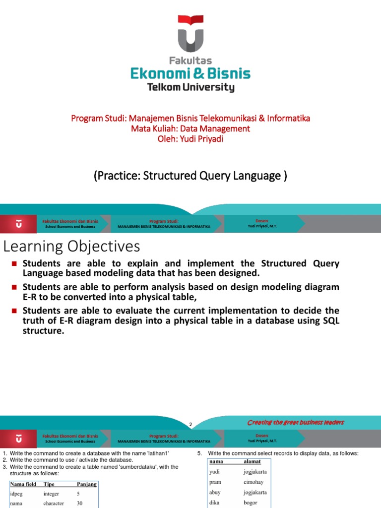 Practice: Structured Query Language | PDF | Databases | Data Management Software