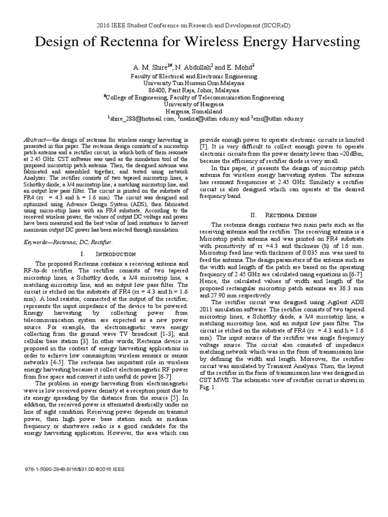 Patch Rect Ieee | PDF | Rectifier | Antenna (Radio)