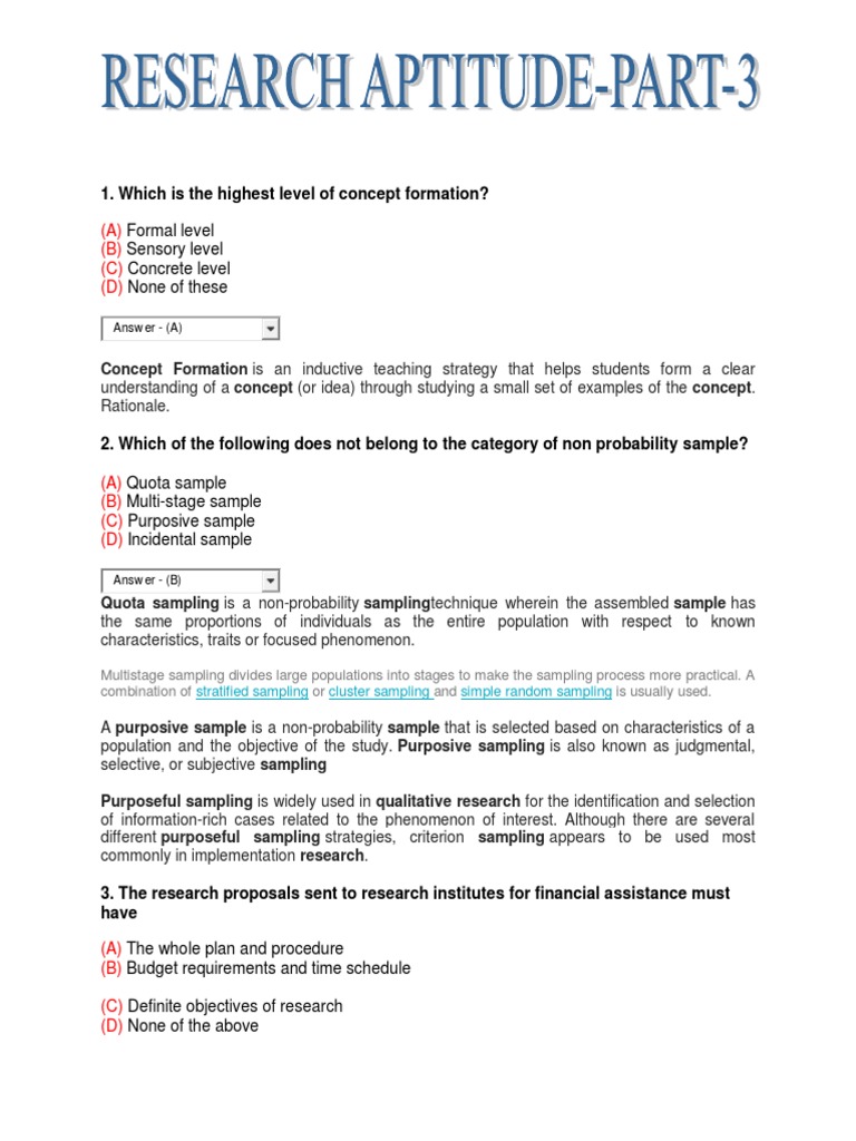 Research Aptitude Part-4 PDF | PDF | Sampling (Statistics) | Research ...