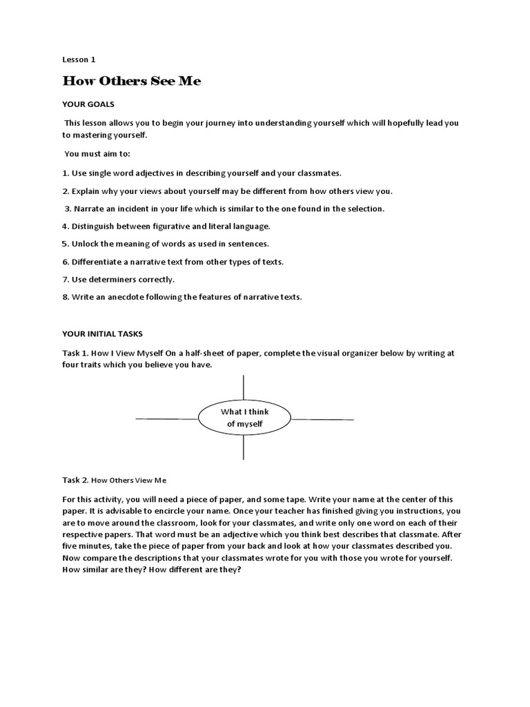 Lesson 1 - English 7 | PDF