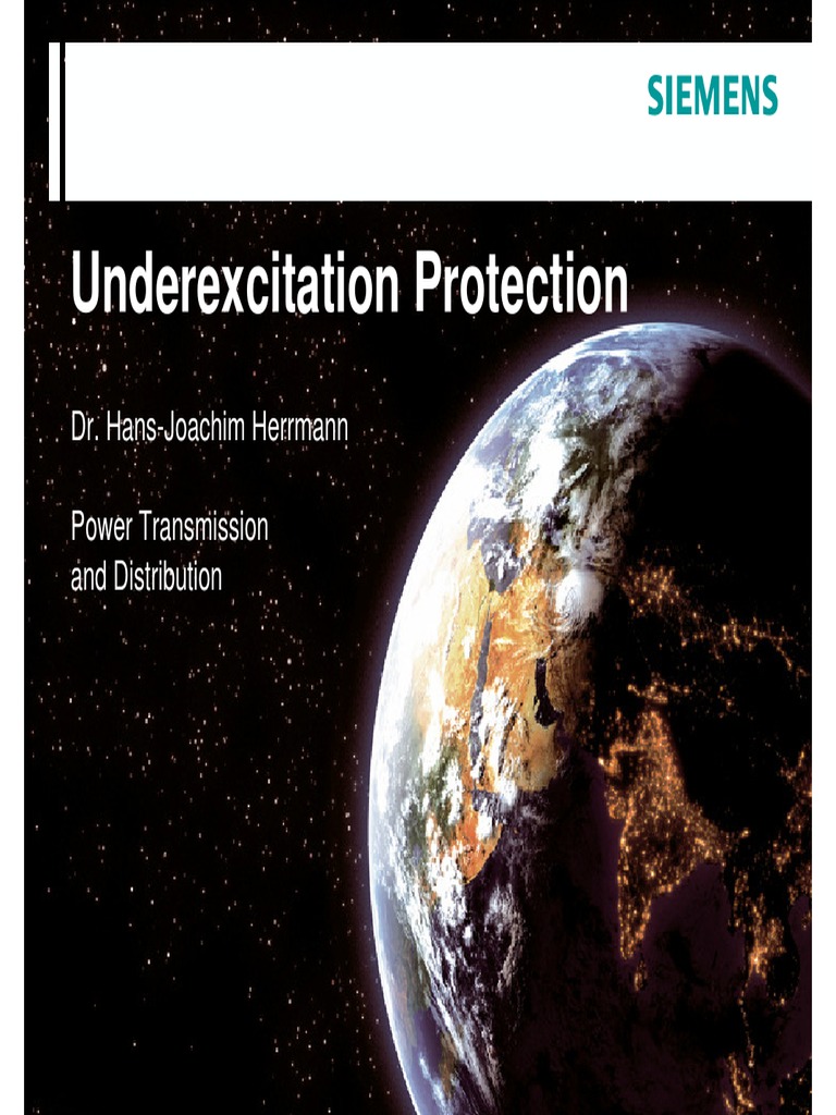 Hans-Joachim Herrmann-Under-Excitation-Protection PDF | PDF | Electric ...
