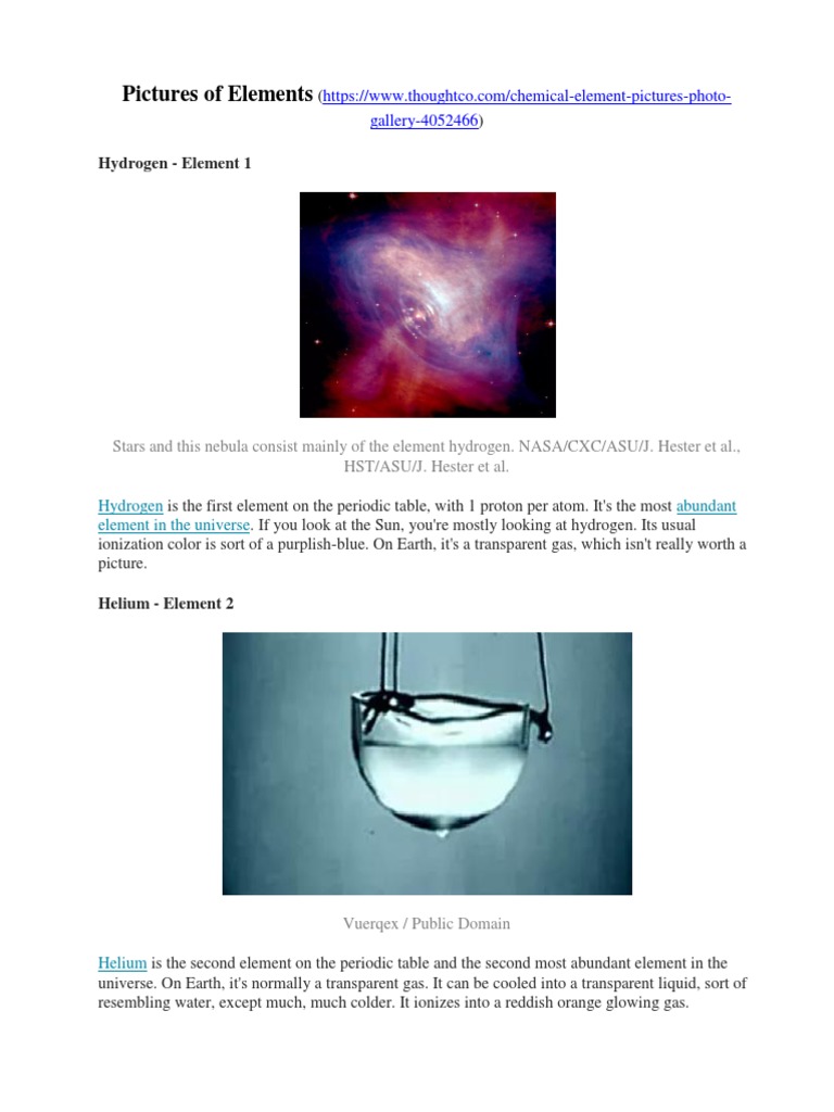 Visual Guide to Chemical Elements | PDF | Metals | Chemical Elements