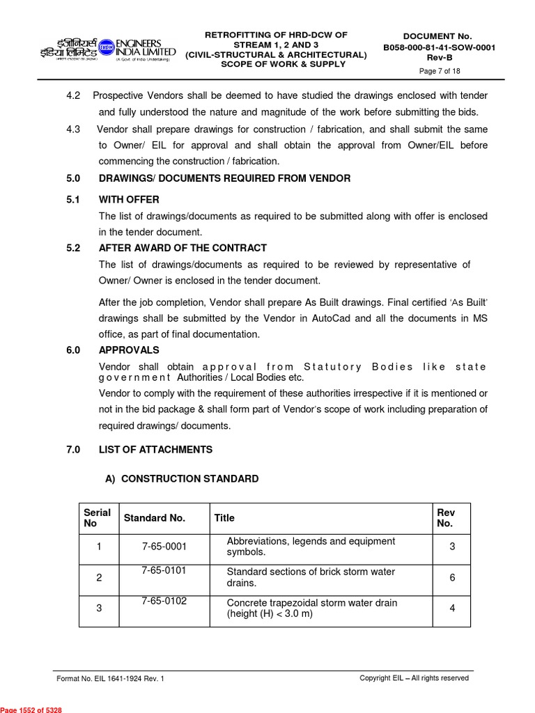 Standard Drg List-2 | Engineering | Building Engineering