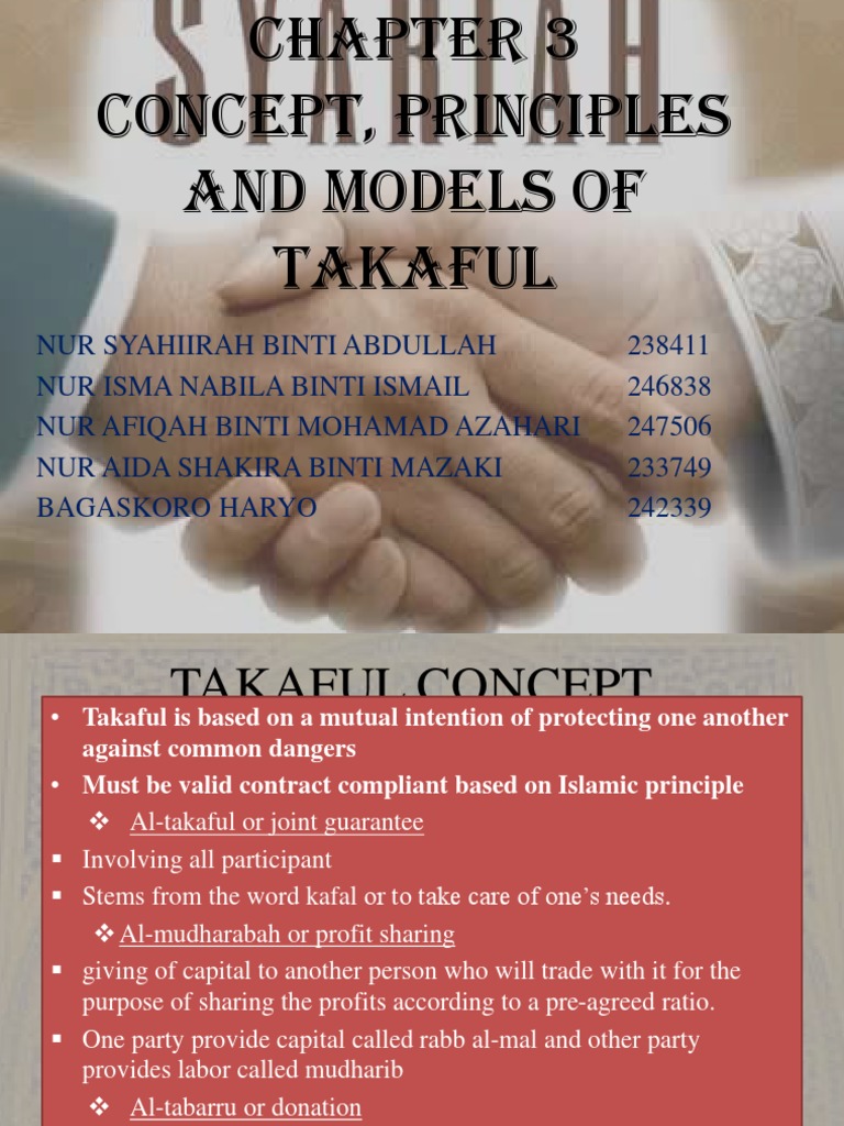Takaful Concept | PDF | Islamic Banking And Finance | Financial Services