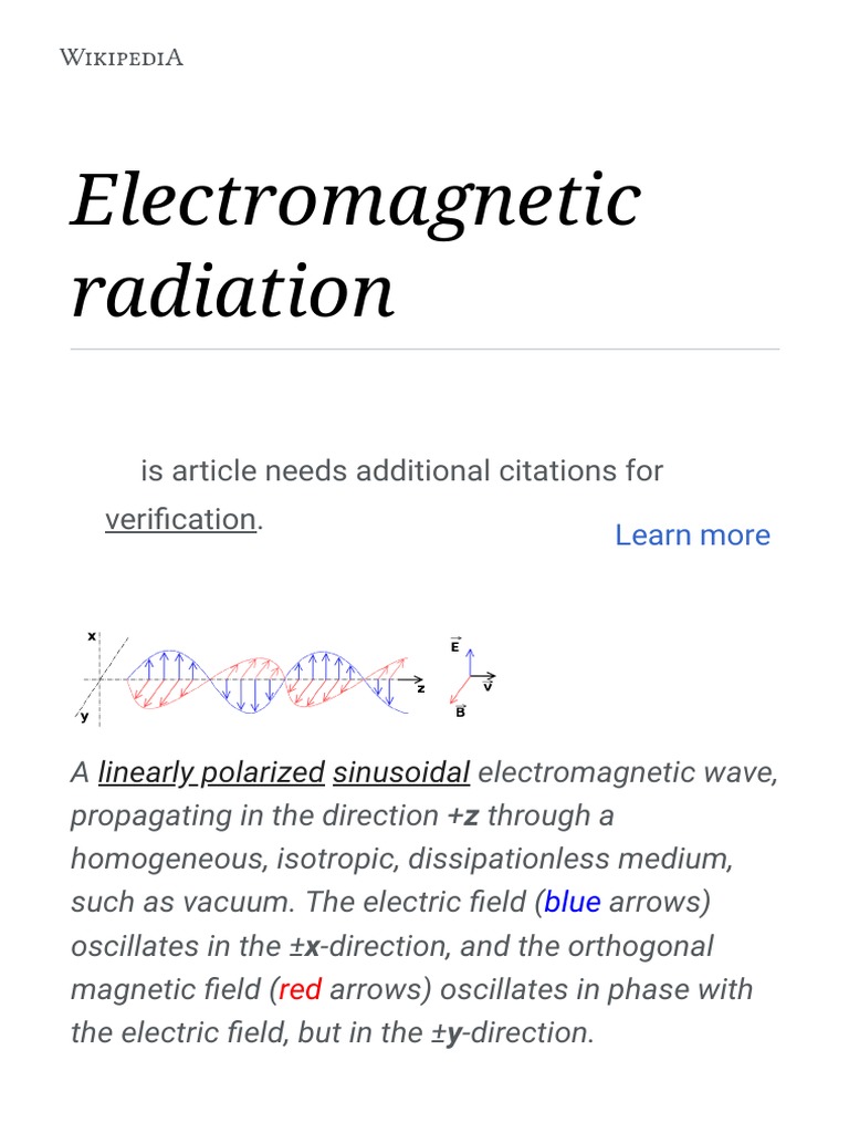 Electromagnetic Radiation - Wikipedia PDF | PDF | Electromagnetic ...