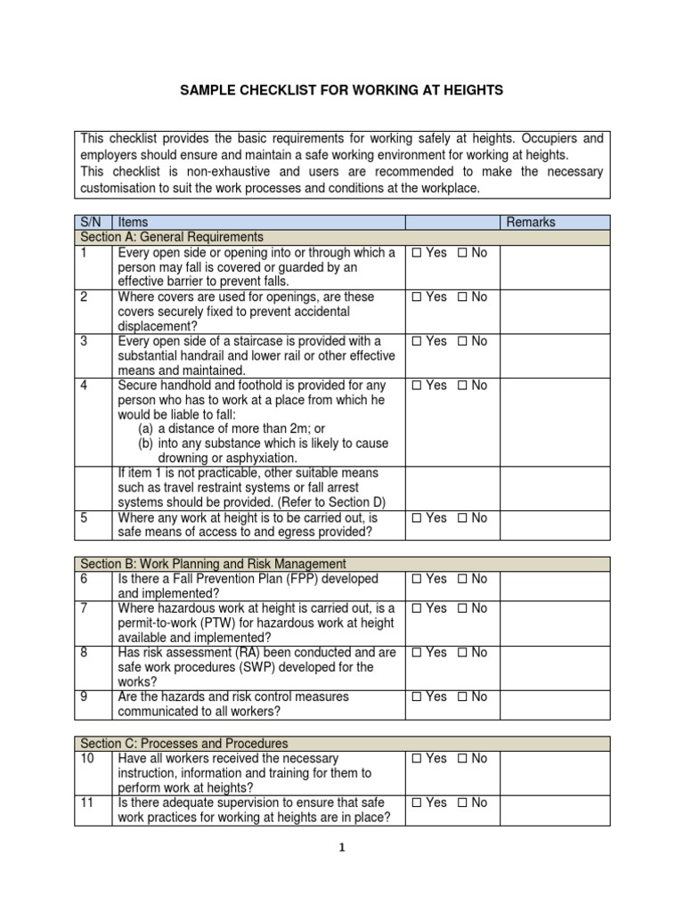 1 WAH Checklist | PDF | Change Management | Prevention