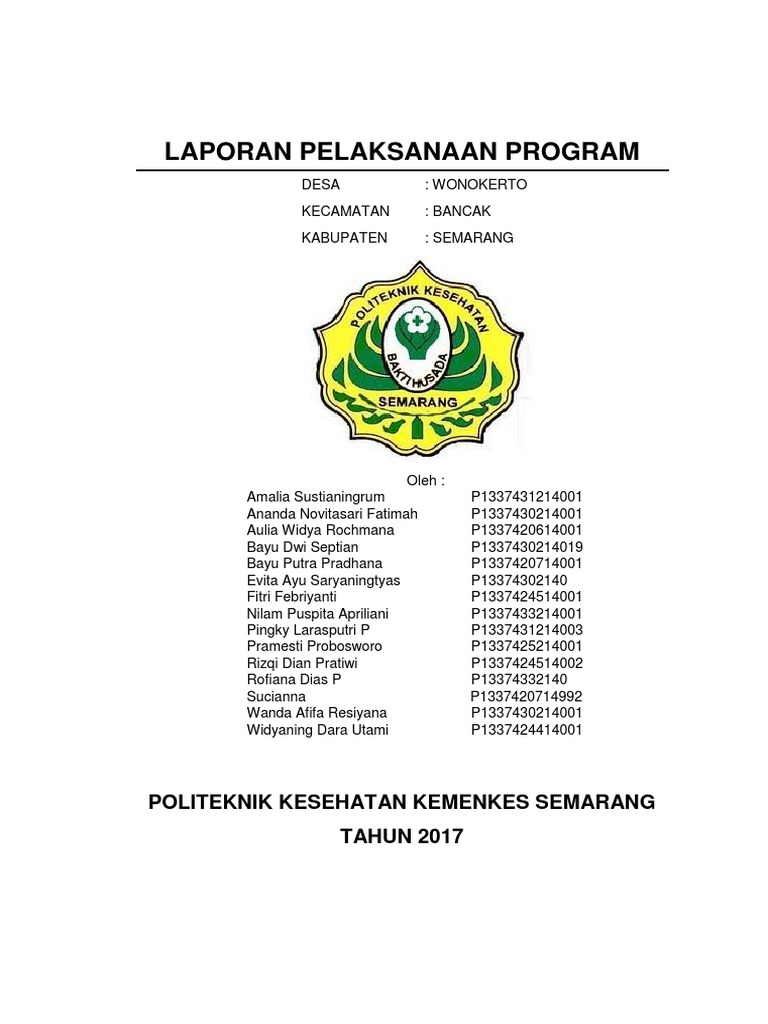 Laporan Pelaksanaan Program | PDF