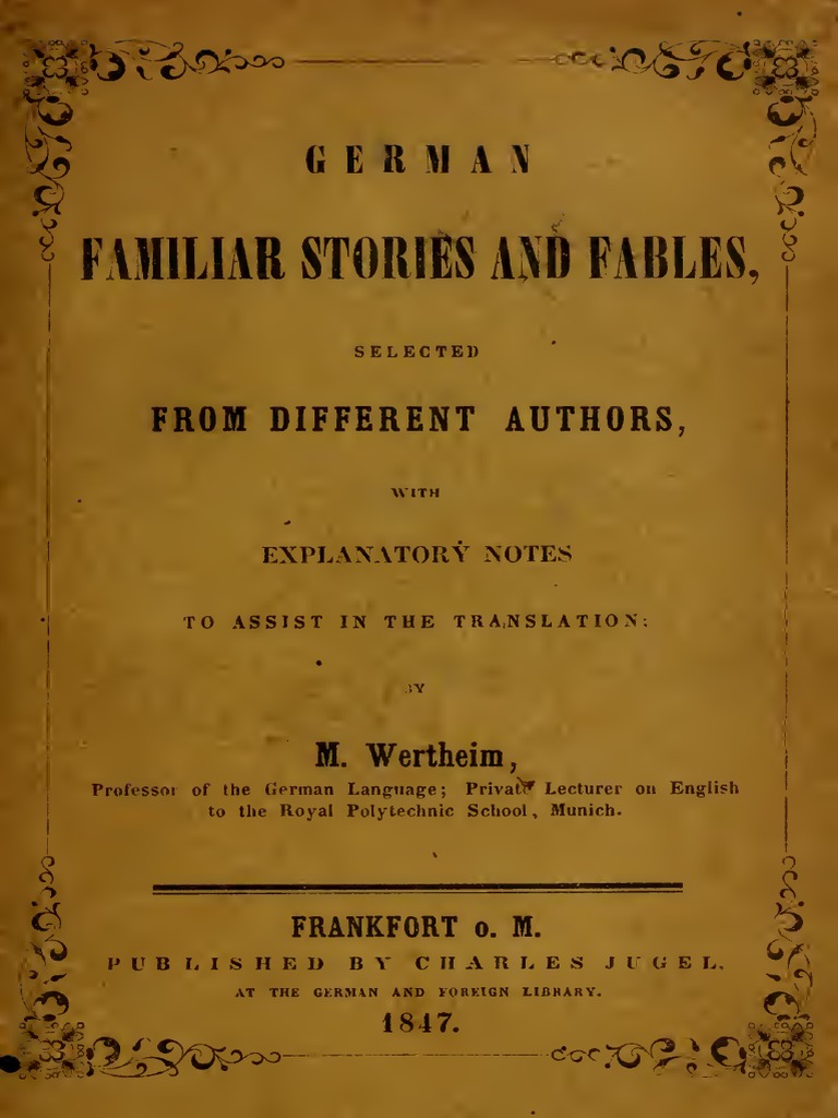 German Familiar Stories and Fables | PDF | Noun | Syntactic Relationships