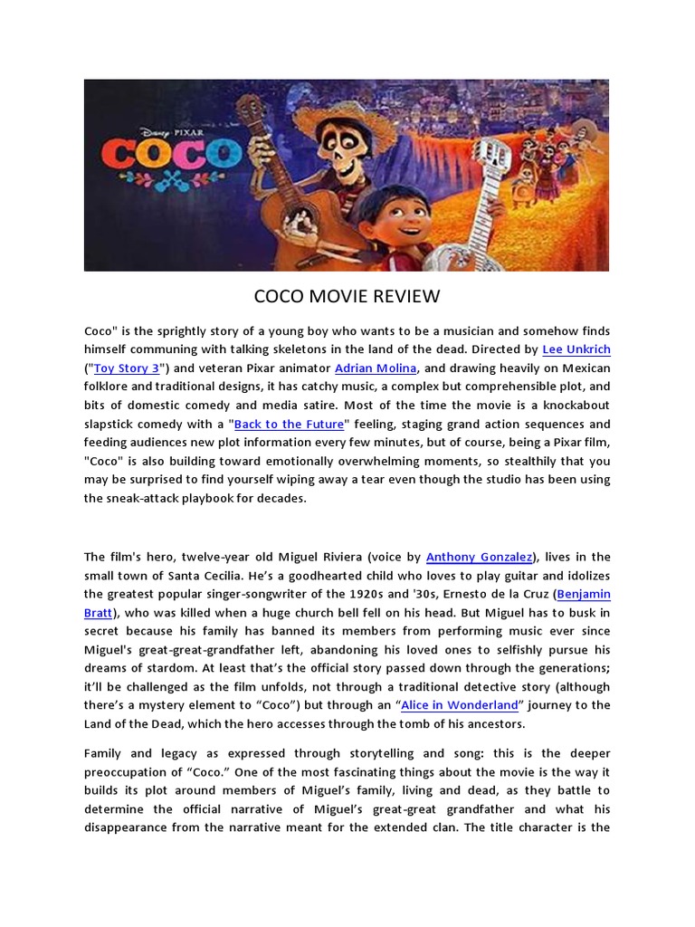Coco Movie Review | PDF | Leisure