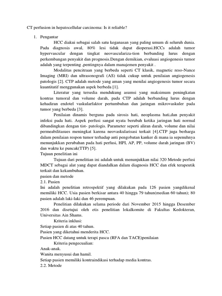 CT Perfusion Body | PDF