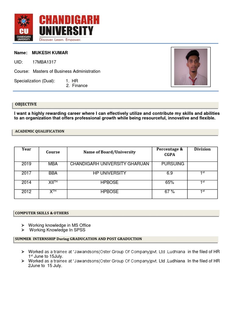 Mukesh Resume | PDF