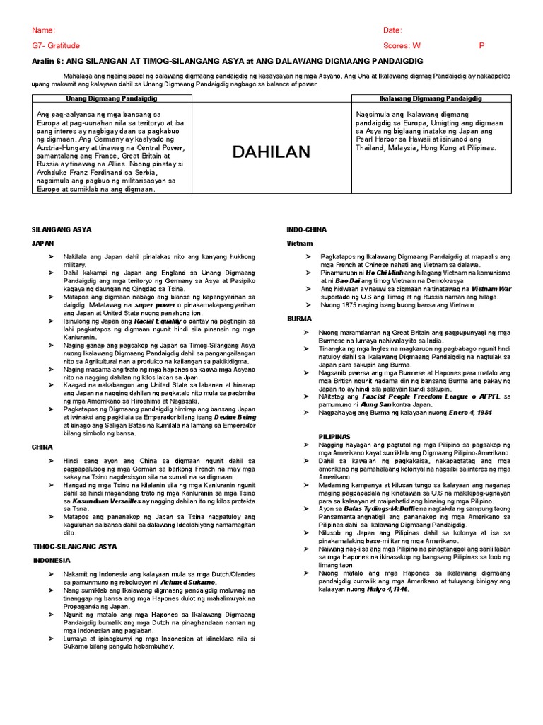 Aralin 6 A | PDF