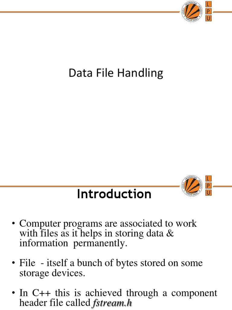 Data File Handling | PDF | Computer Program | Programming