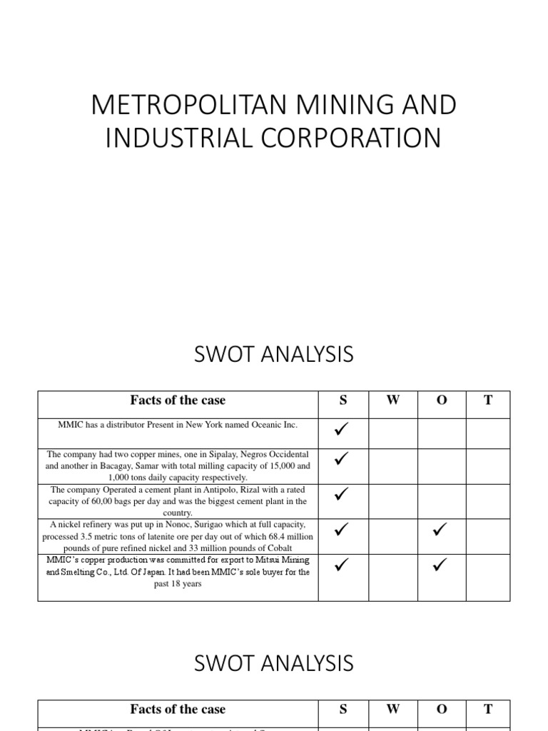 MMIC Copper Truck Acquisition SWOT Analysis | PDF | Interest | Mining