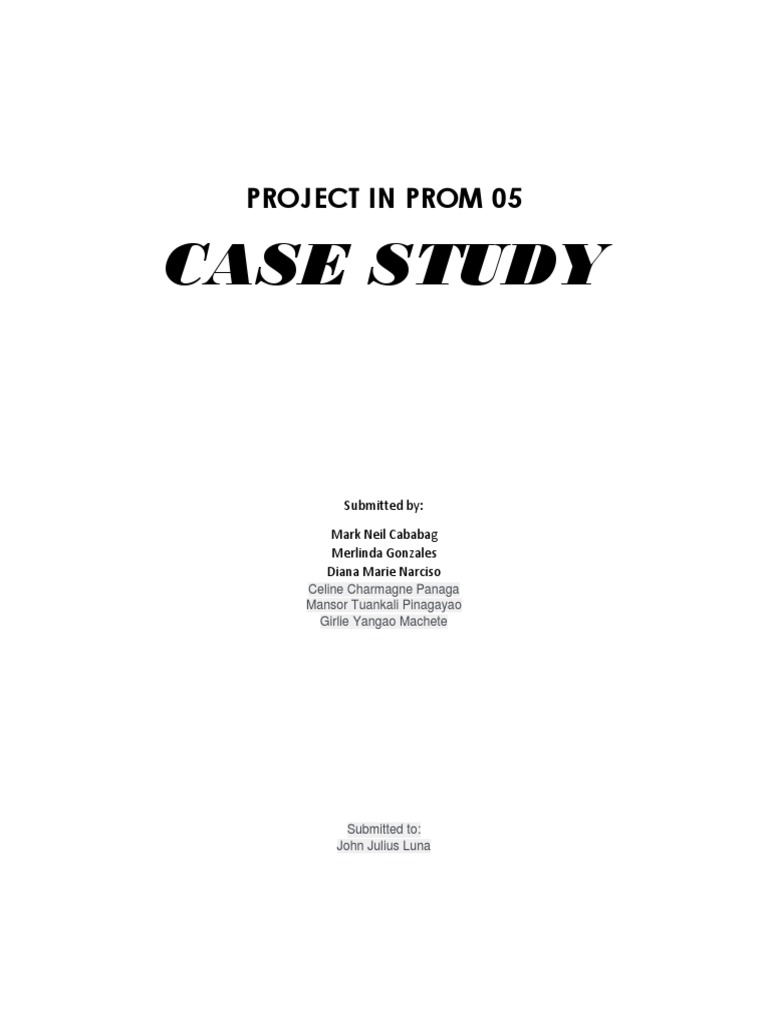 Case Study: Project in Prom 05 | PDF | Cargo | Logistics