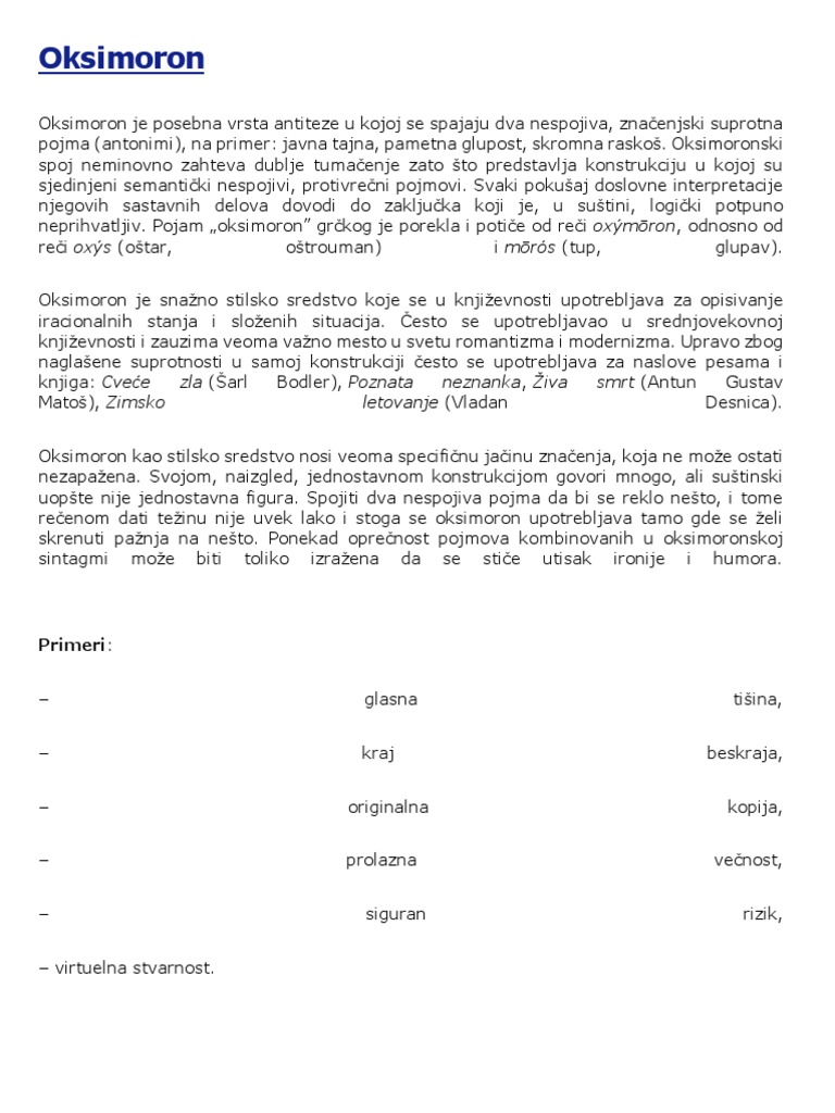 Oksimoron | PDF