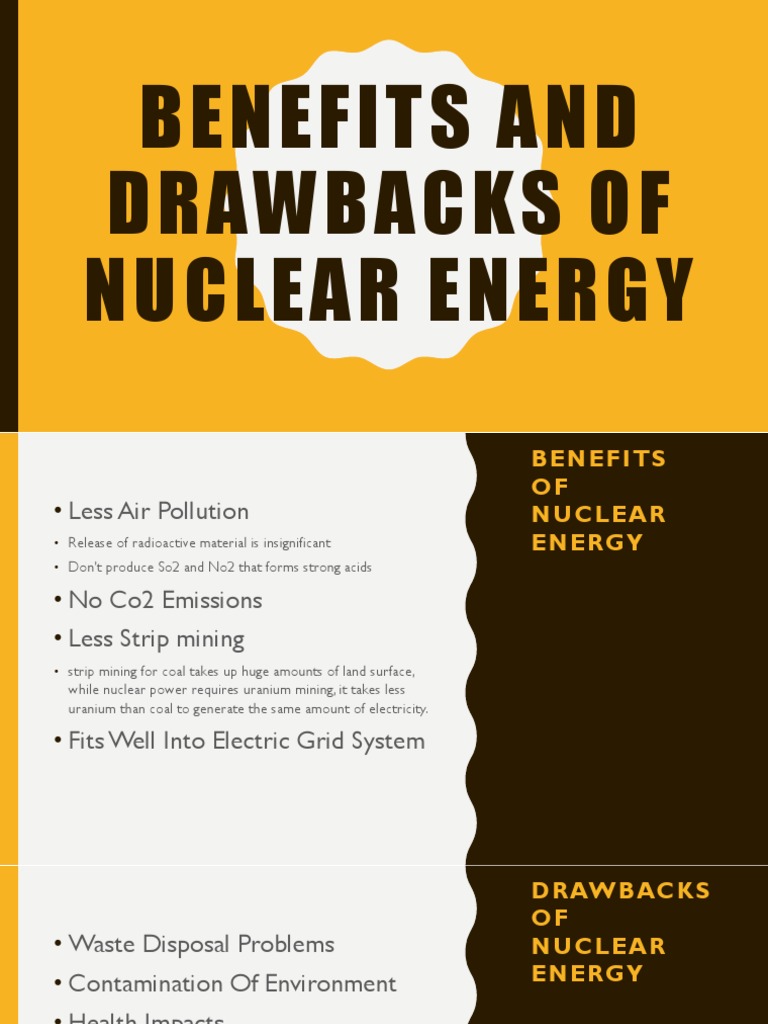 Benefits and Drawbacks of Nuclear Energy | PDF