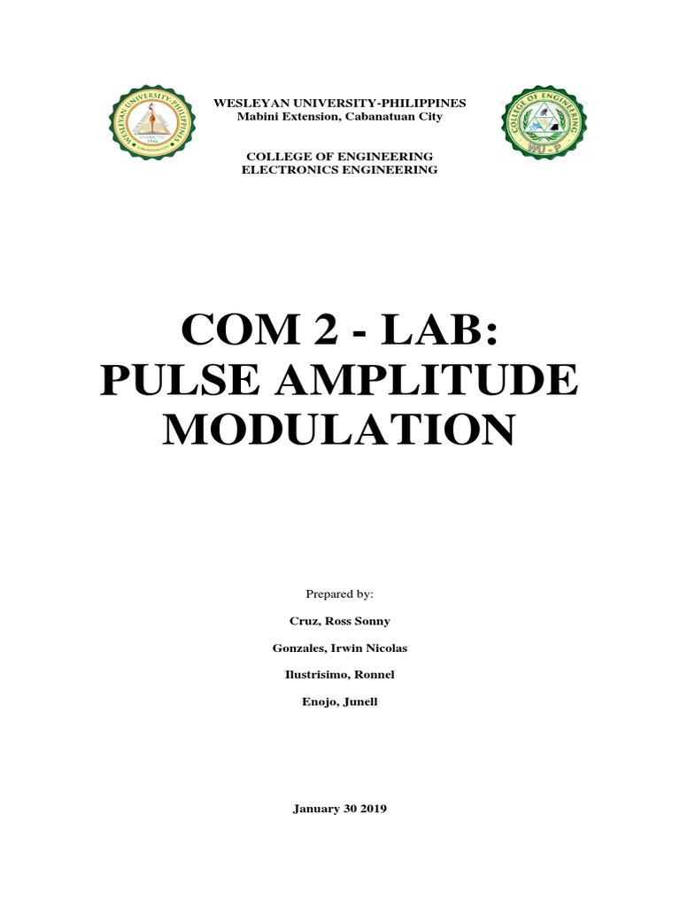 Comm2 Lab PAM | PDF | Amplitude | Modulation