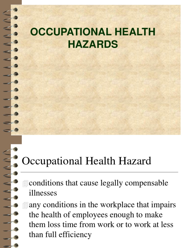 Day 2 Occupational Health Hazards | Download Free PDF | Occupational ...