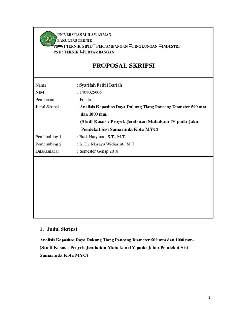 Draft Proposal Skripsi | PDF
