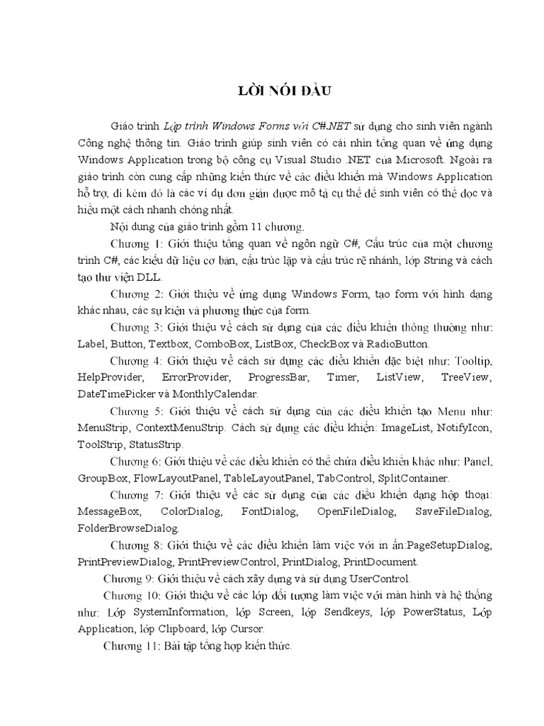 2 Lap Trinh Windows Form Voi C# | PDF