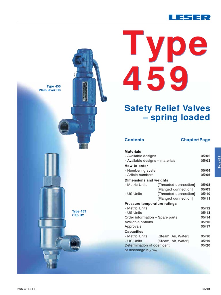 Válvula de Alivio Leser | PDF | Valve | Steel