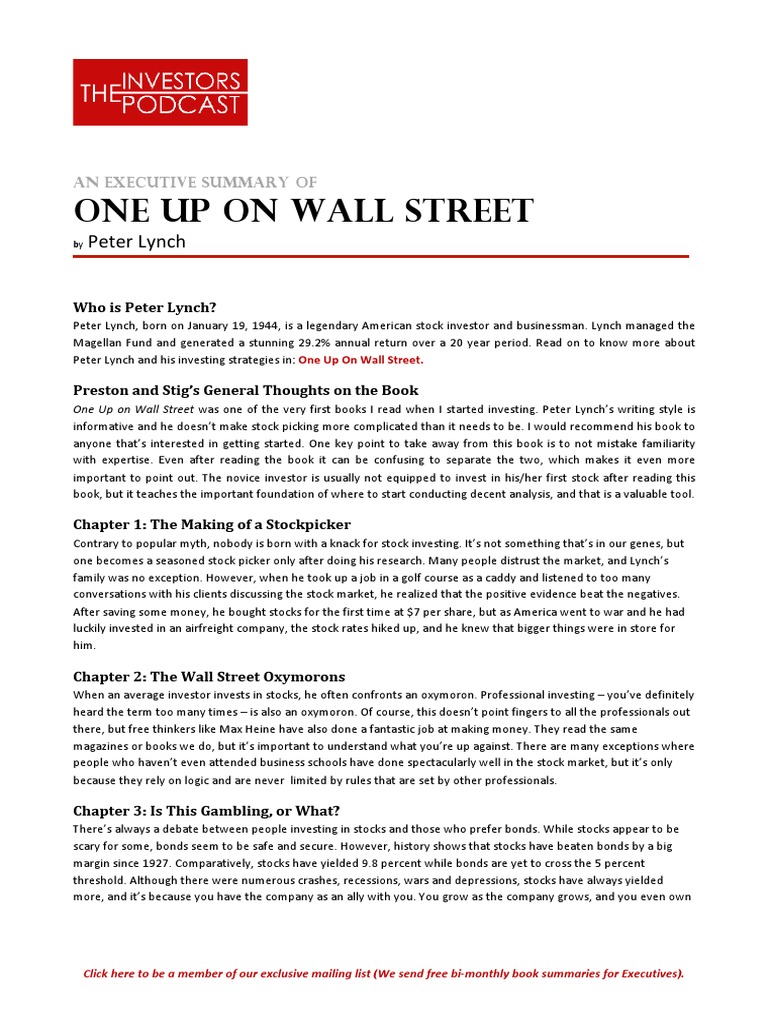 one-up-on-wall-street-peter-lynch.pdf | Stocks | Investor