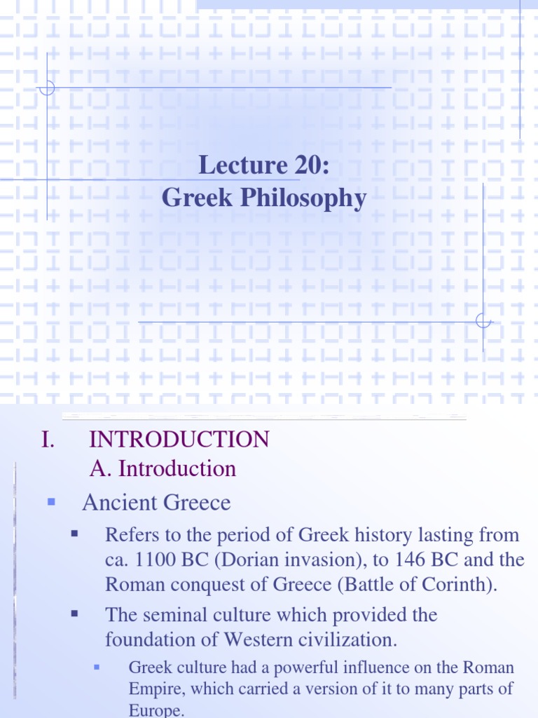 Overview of Greek Philosophers | PDF | Aristotle | Plato