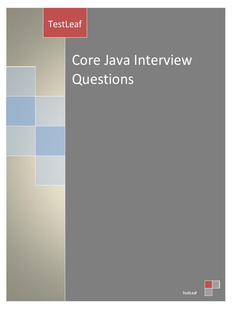 Core Java Interview Questions - pdf-2 PDF | PDF | Class (Computer ...